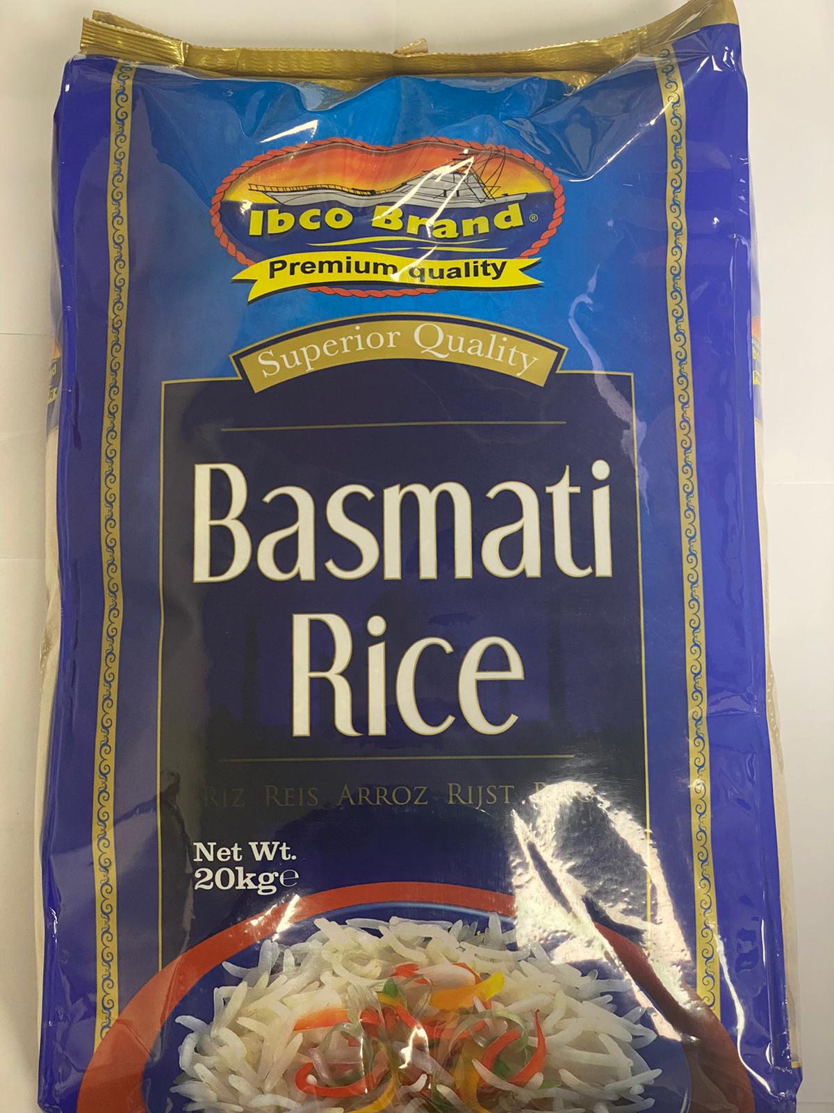 IBCO BASMATI RICE 20KG - Restaurant Wholesale