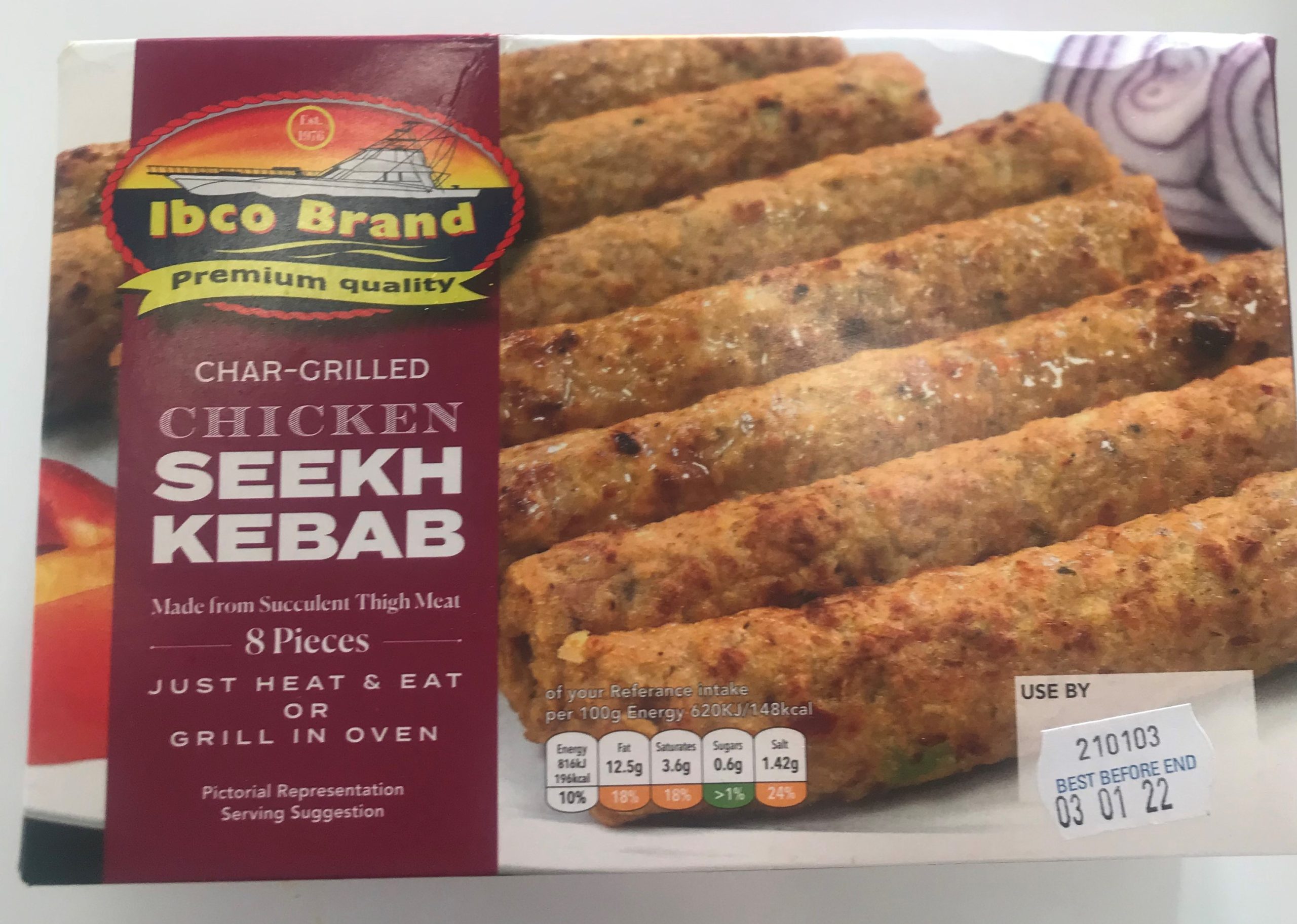 IBCO KEBAB CHICKEN SEEKH 400G - Restaurant Wholesale