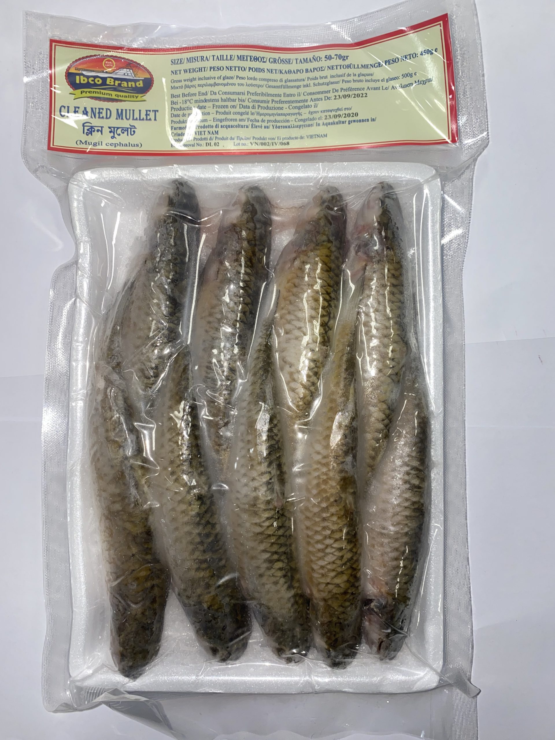 IBCO WHOLE MULLET TRAY 500G - Restaurant Wholesale