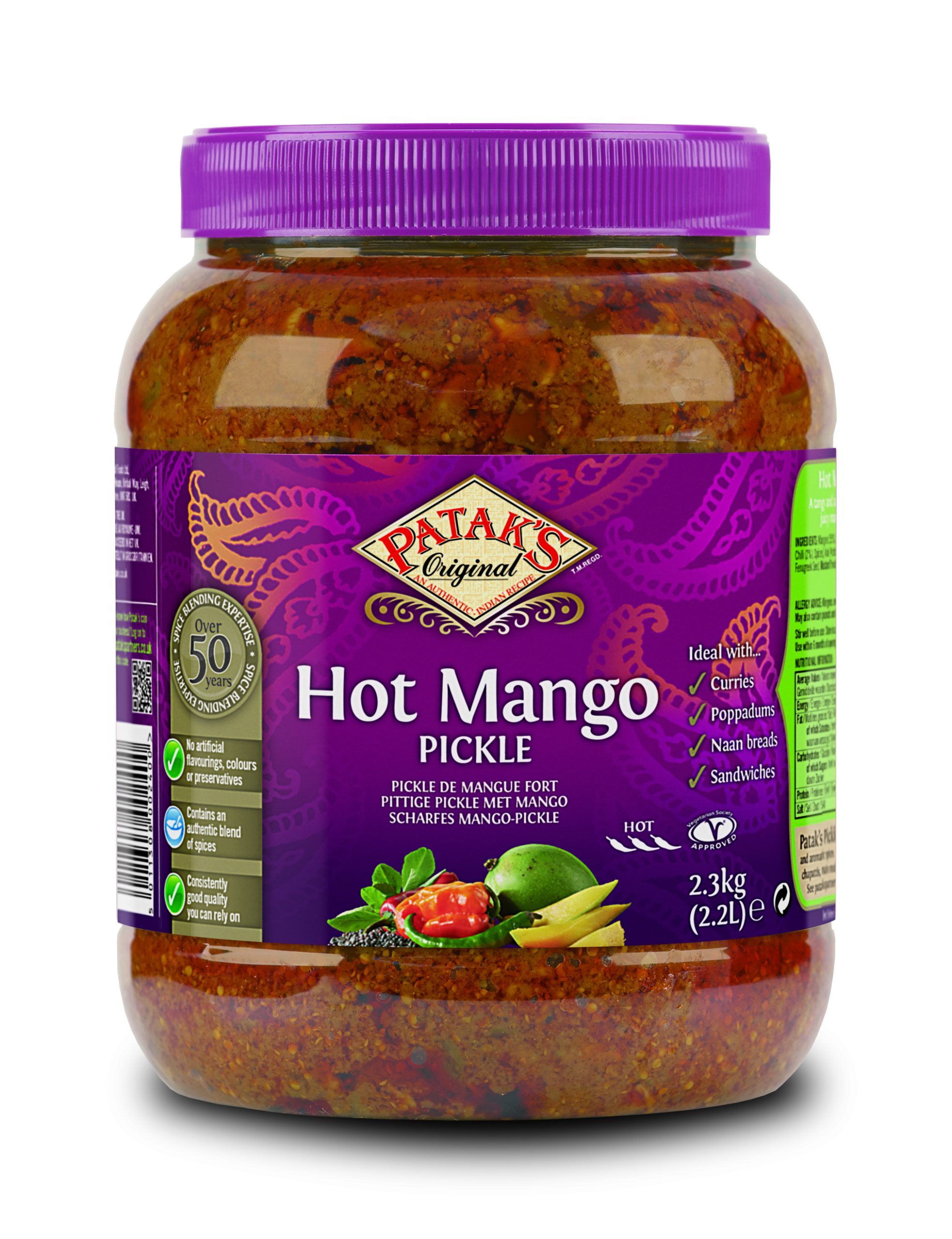 PATAKS MANGO PICKLE HOT 2.3kg - Restaurant Wholesale