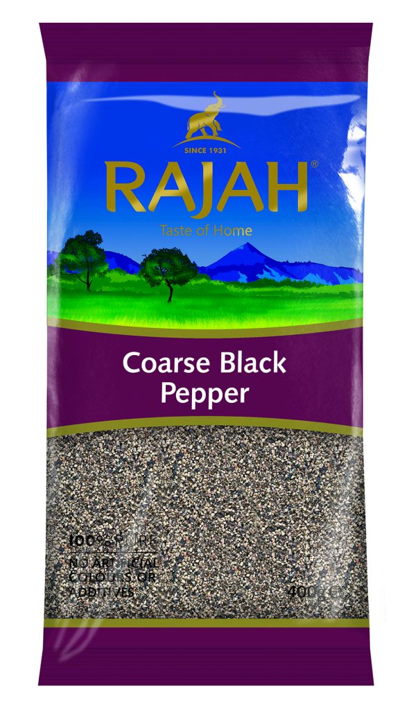 RAJAH COARSE BLACK PEPPER 400G - Restaurant Wholesale