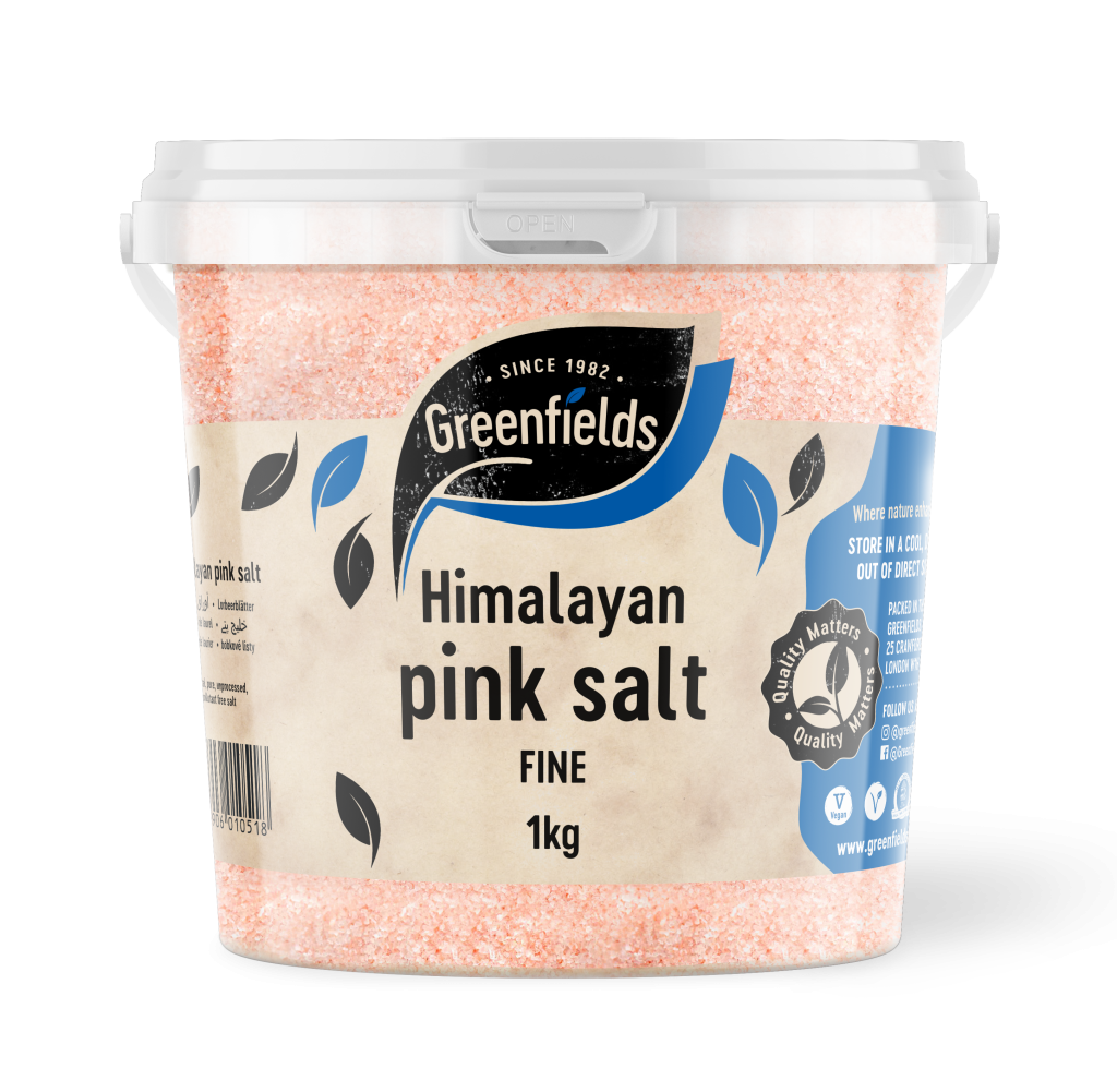 GREENFIELDS HIMALAYAN PINK SALT FINE 1KG - Restaurant Wholesale